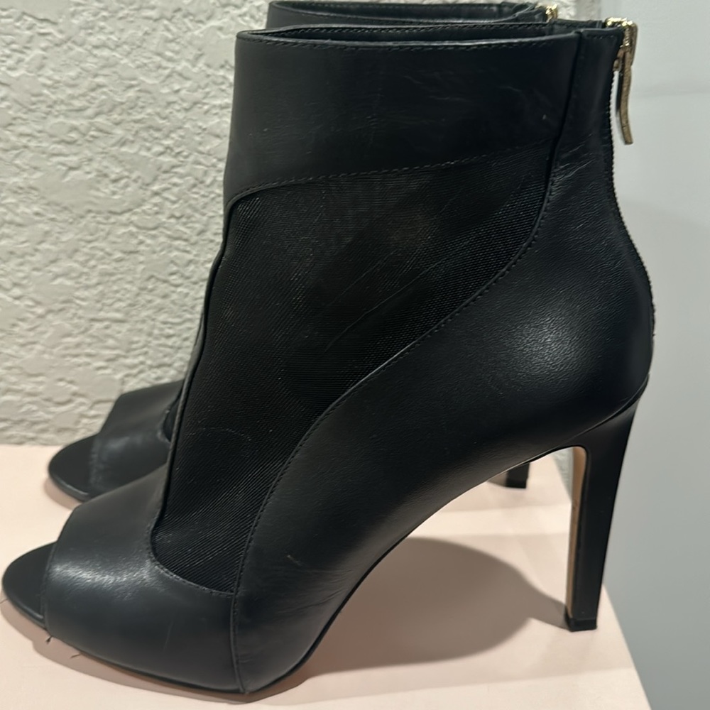 Bcbgeneration Leather And Sheer Booties - Gem